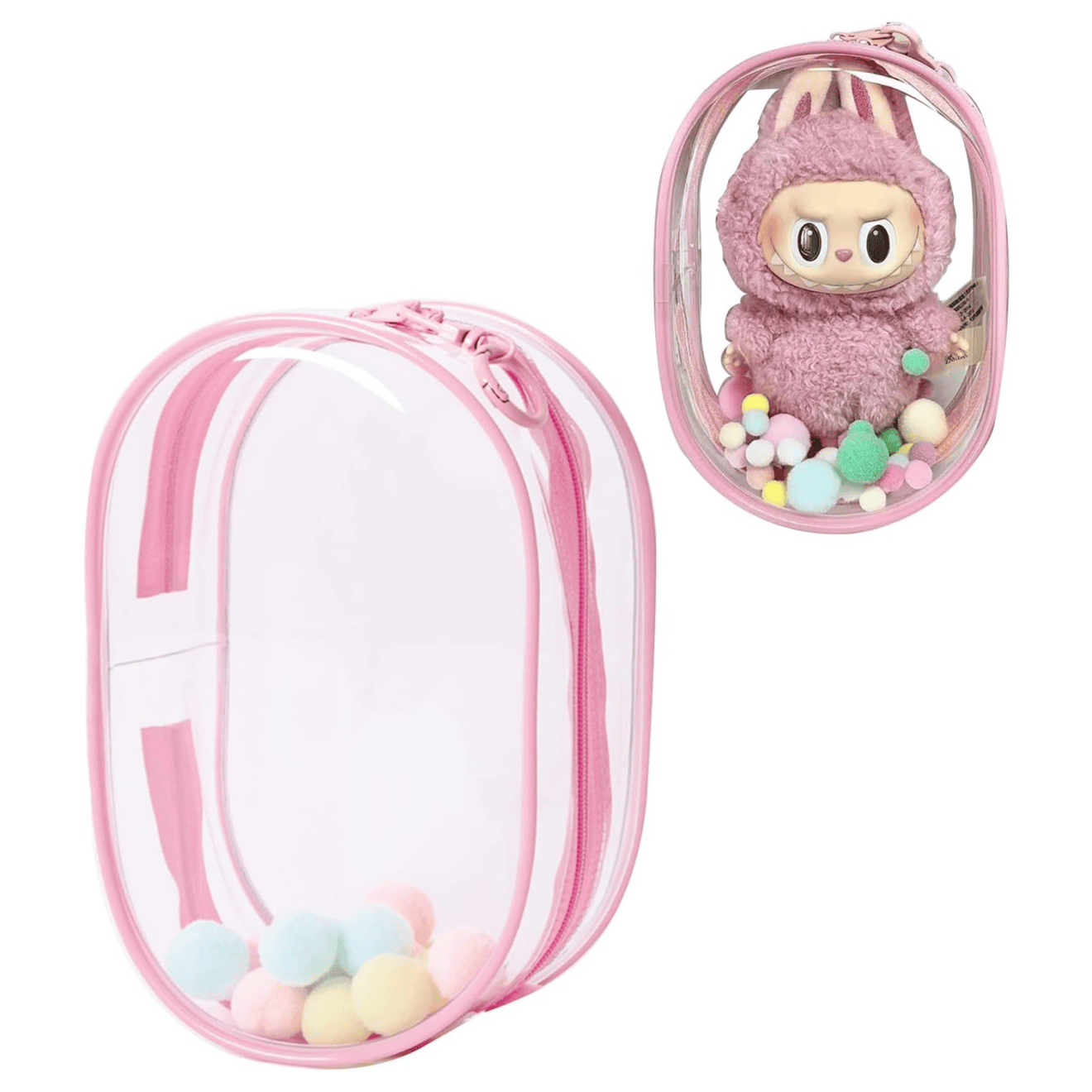 Clear Hard Case Cover For Labubu With Strap - Labubu Hut