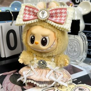 Pearl Strap Outfits Set For Labubu Wit Bow Headpiece - Labubu Hut