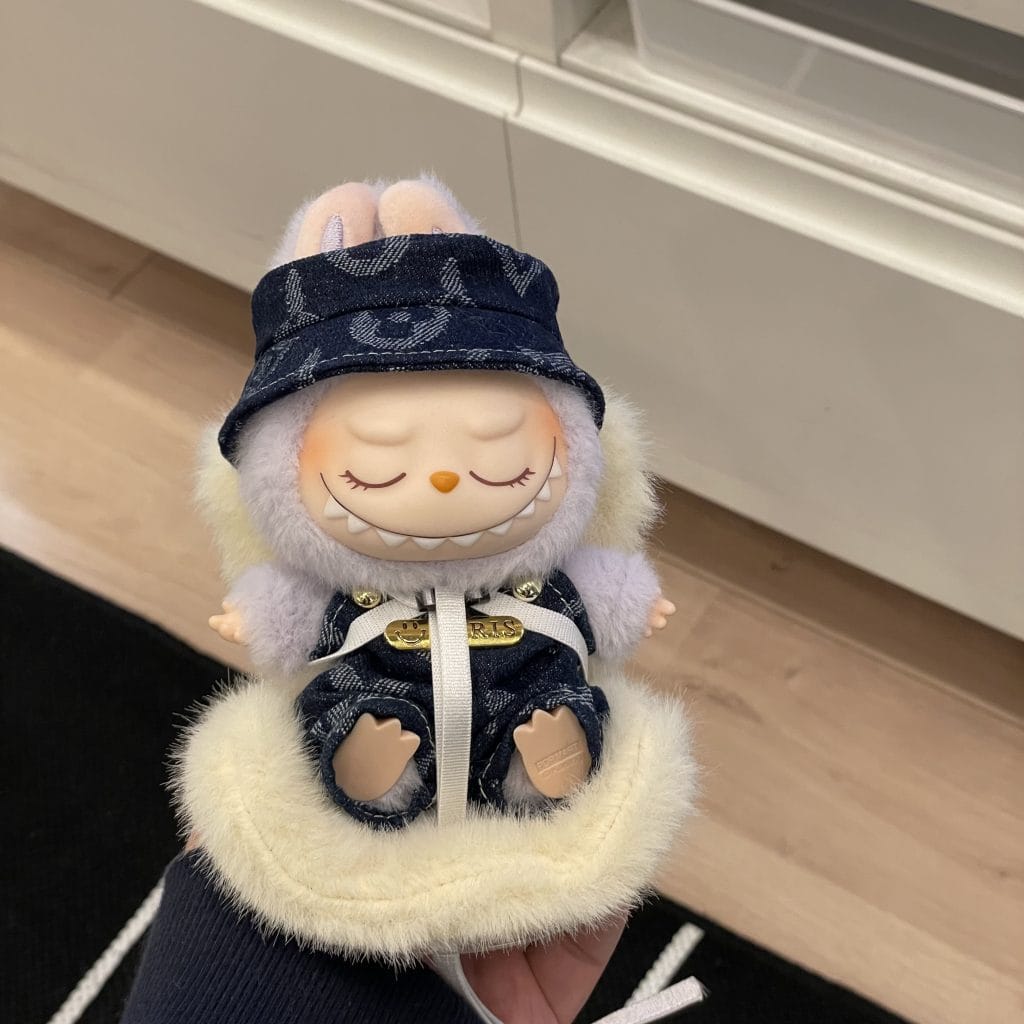 Labubu Car Seat With Soft Furry Cushion For Car Vent Or Desktop ...