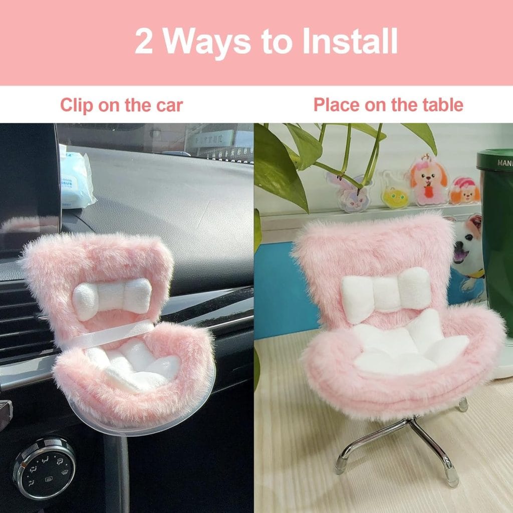 Labubu Car Seat With Soft Furry Cushion For Car Vent Or Desktop ...