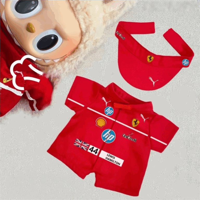 Labubu Red F1 Racing Suit Outfit Set - Labubu Hut