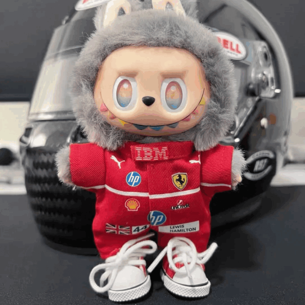 Labubu Red F1 Racing Suit Outfit Set - Labubu Hut