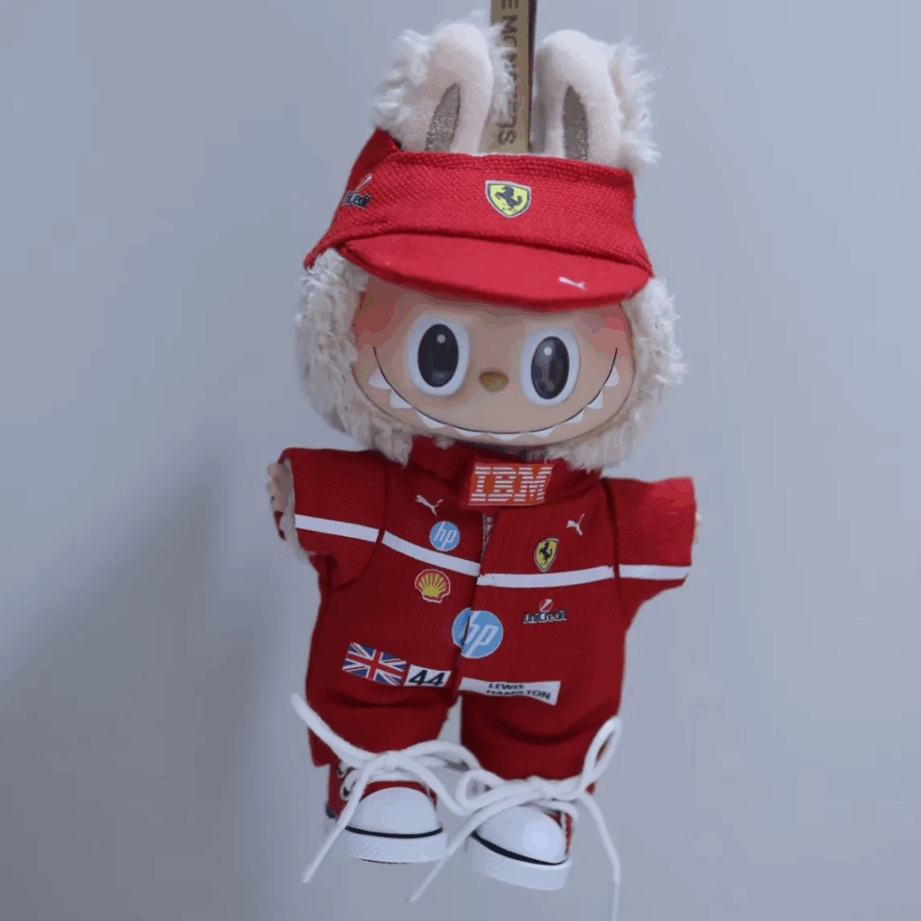 Labubu Red F1 Racing Suit Outfit Set - Labubu Hut