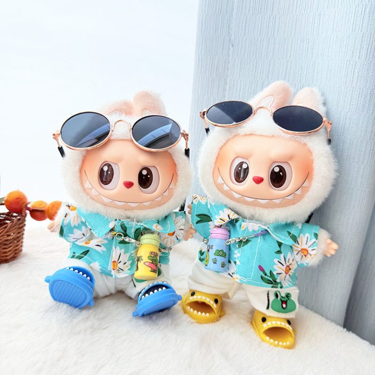 Labubu Baby Blue Summer Hawaiian Outfit Set - Labubu Hut