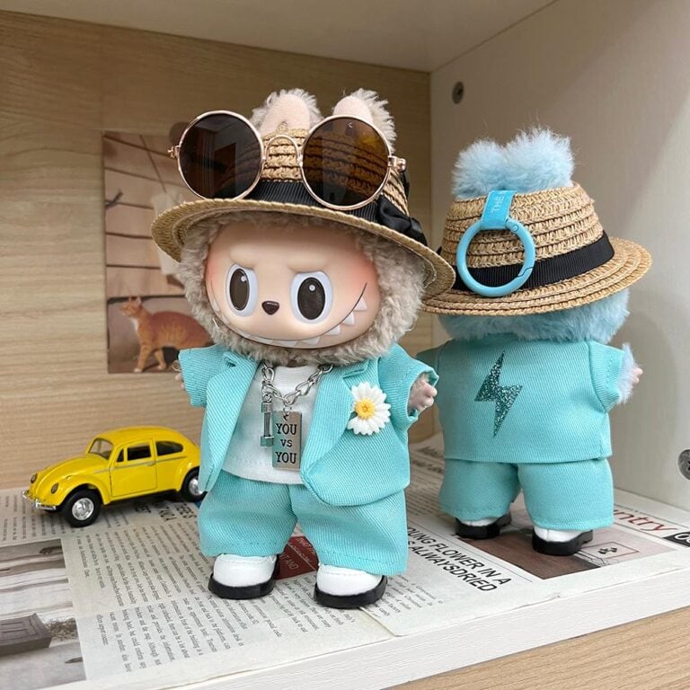 G-Dragon Inspired Luxury Blue Suit Set For Labubu - Labubu Hut