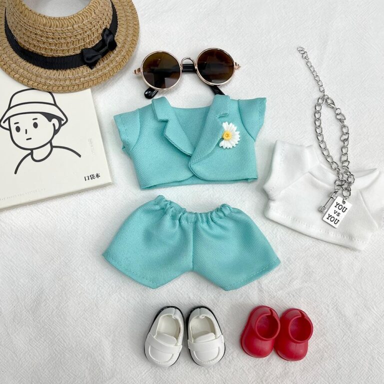 G-Dragon Inspired Luxury Blue Suit Set For Labubu - Labubu Hut