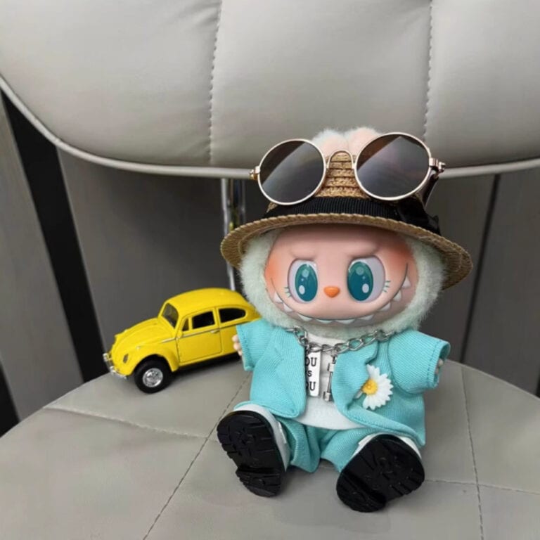 G-Dragon Inspired Luxury Blue Suit Set For Labubu - Labubu Hut