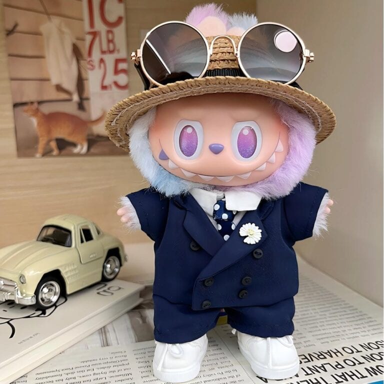 G-Dragon Inspired Navy Luxury Suit Set For Labubu - Labubu Hut