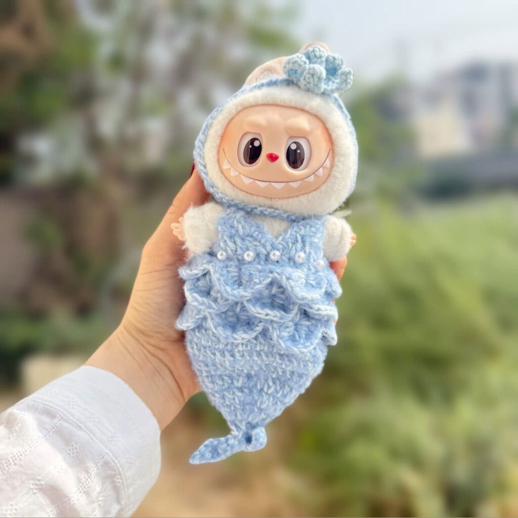 Handmade Mermaid Jumpsuit Outfit For Labubu - Labubu Hut