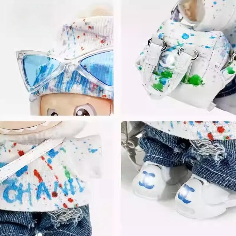 Labubu Designer Blue Graffiti Outfit Set - Labubu Hut